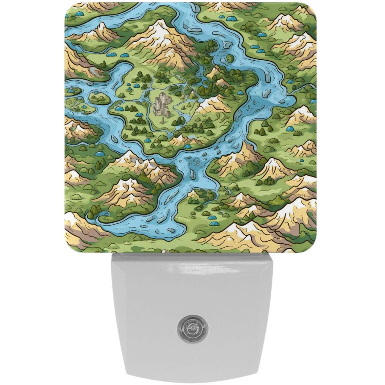 Map LED Square Night Lights - Compact and Multifunctional Illumination ...