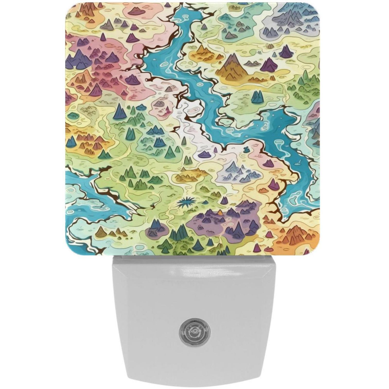 Map LED Square Night Lights - Elegant and Energy Efficient Lighting ...