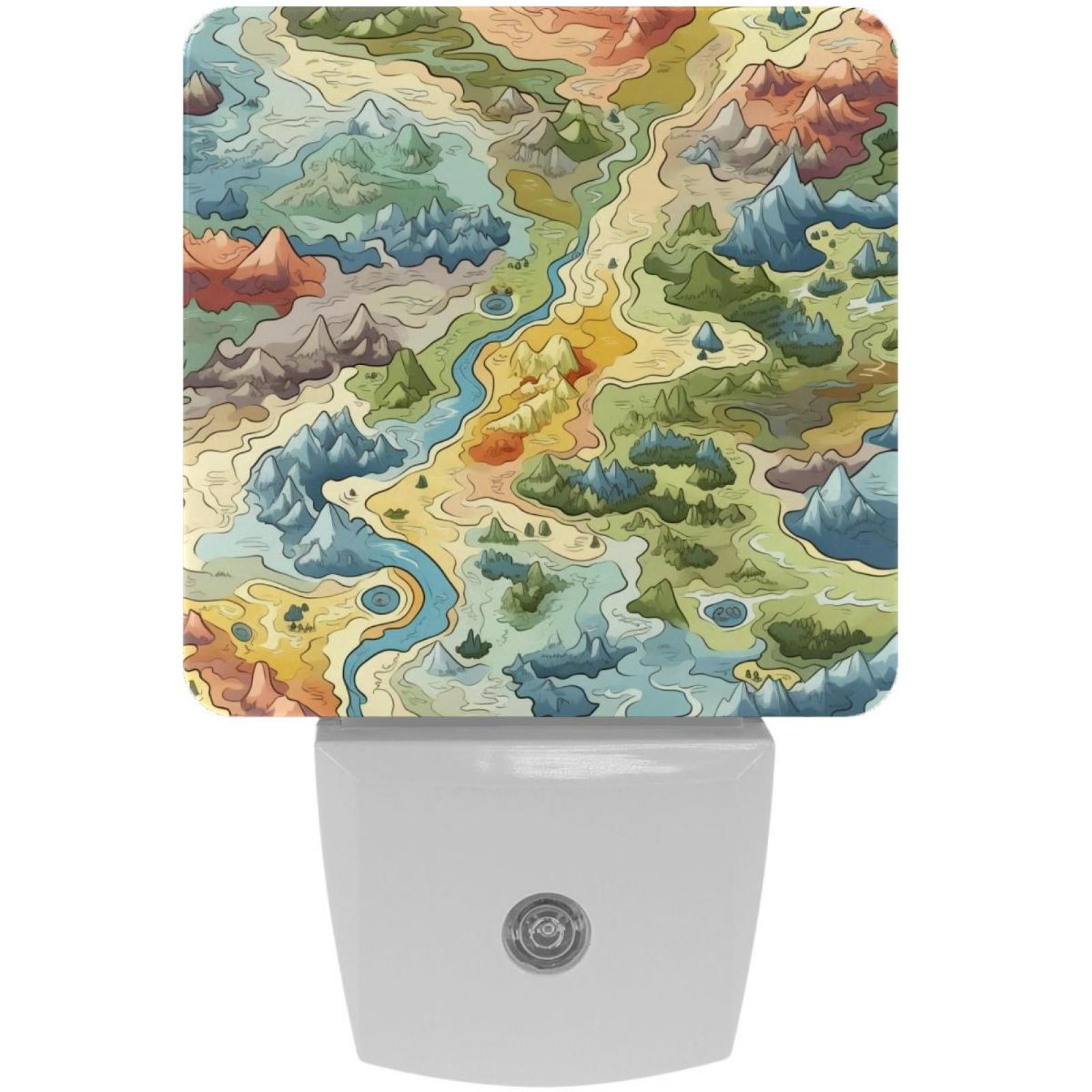 Map LED Square Night Lights - Energy Efficient and Contemporary Design ...