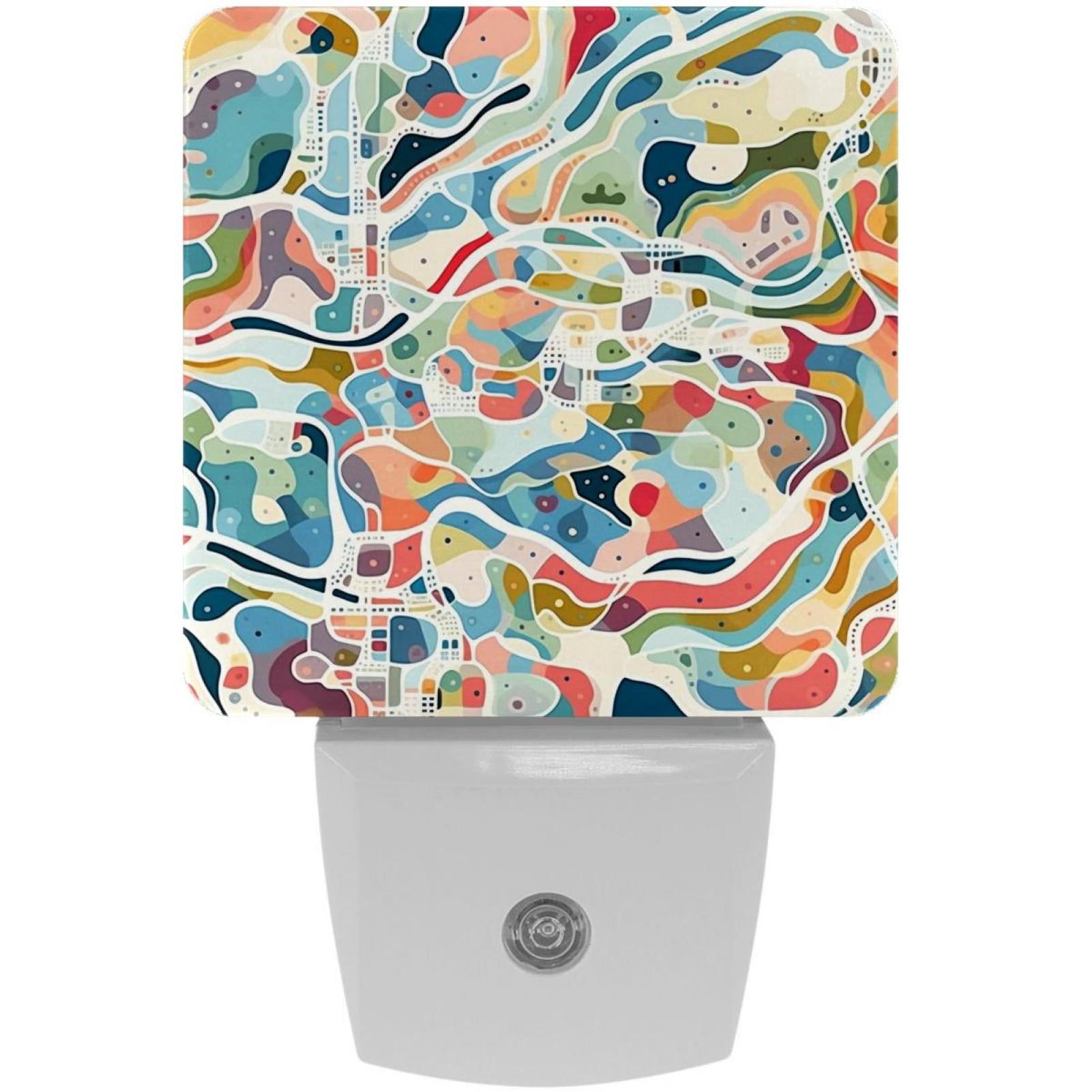 Map LED Square Night Lights - Energy Efficient and Stylish Bedroom ...