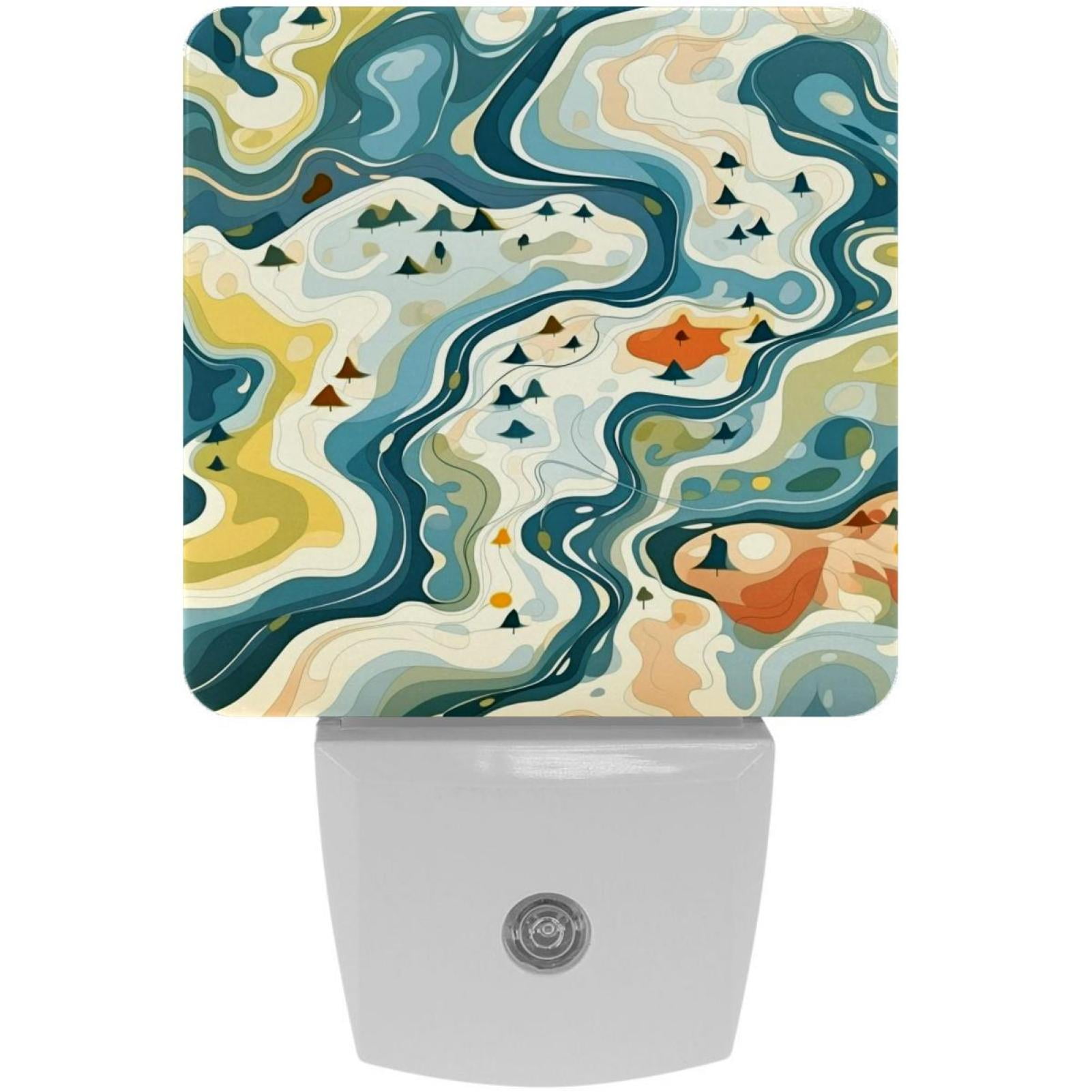 Map LED Square Night Lights - Modern and Energy Efficient Room Lighting ...