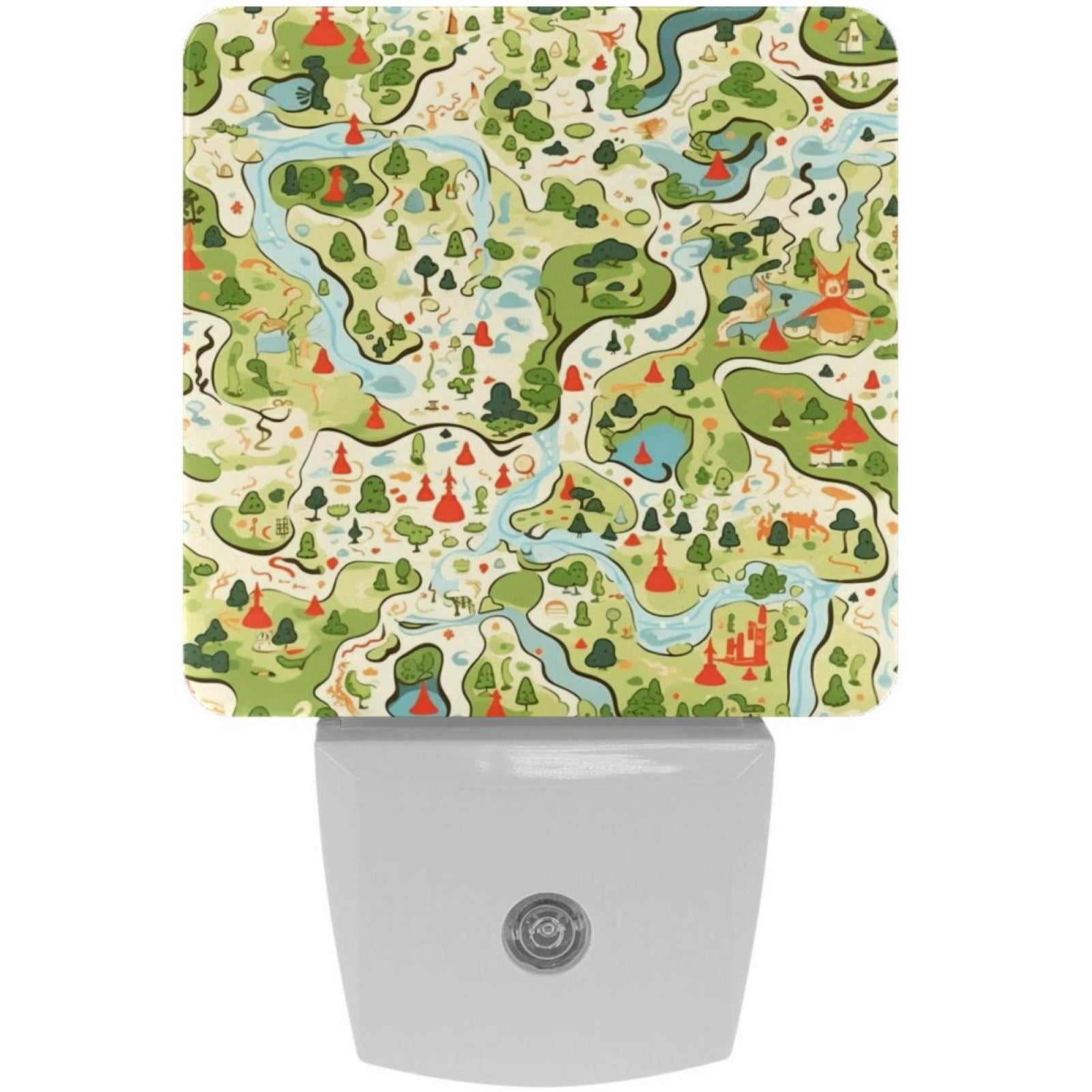 Map LED Square Night Lights - Modern and Versatile Plug-in Lighting ...