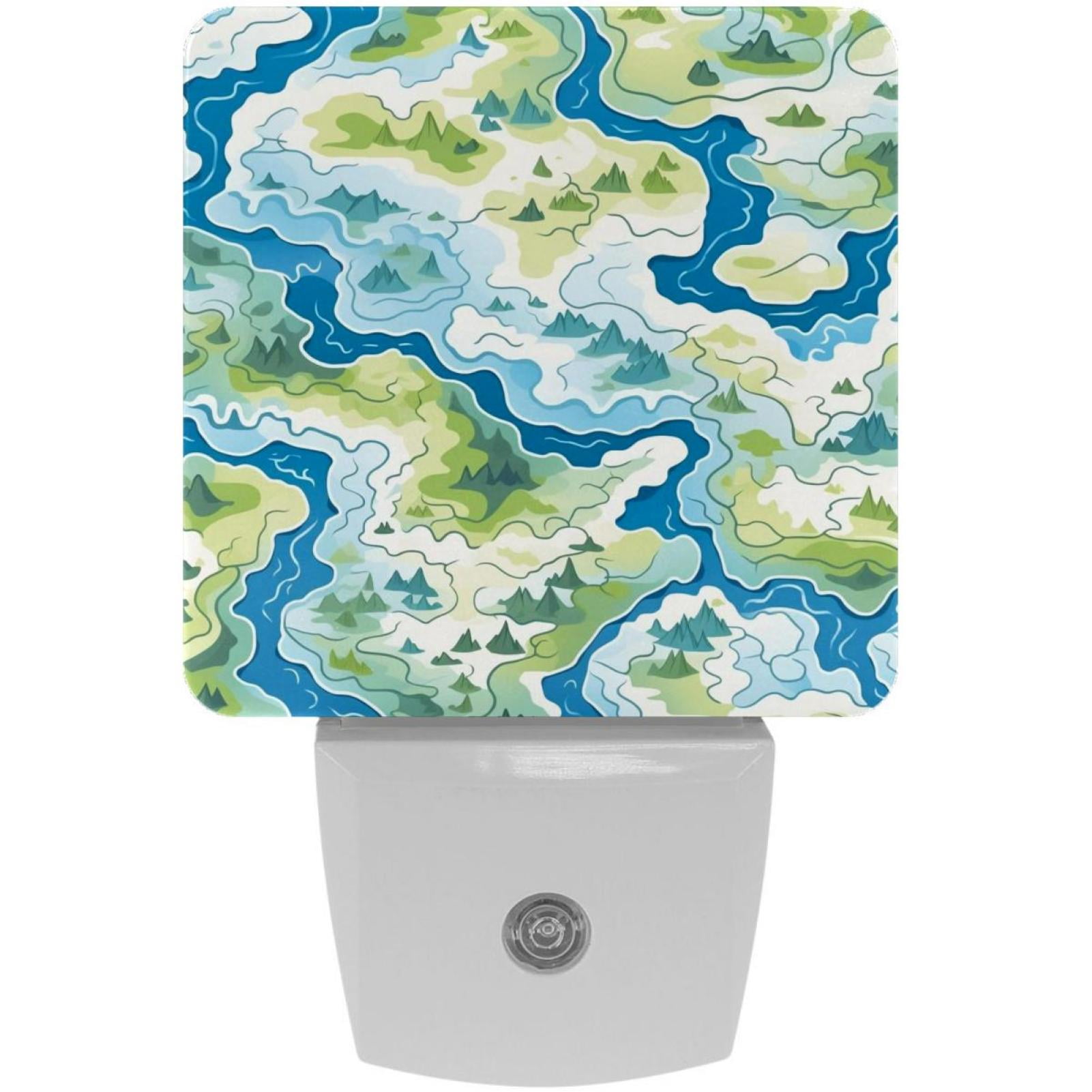 Map LED Square Night Lights - Stylish and Convenient Illumination for ...