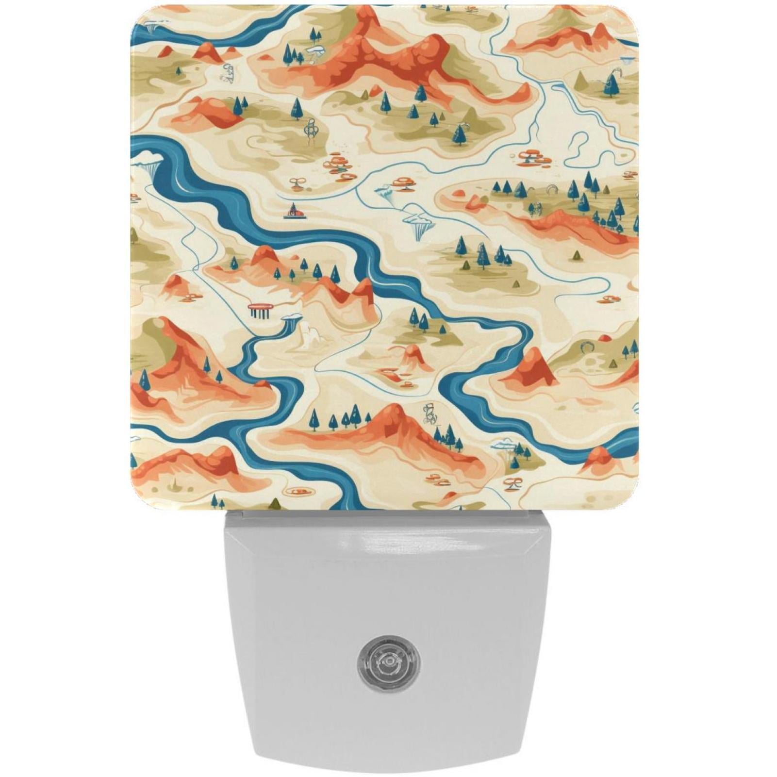 Map LED Square Night Lights - Stylish and Convenient Illumination for ...