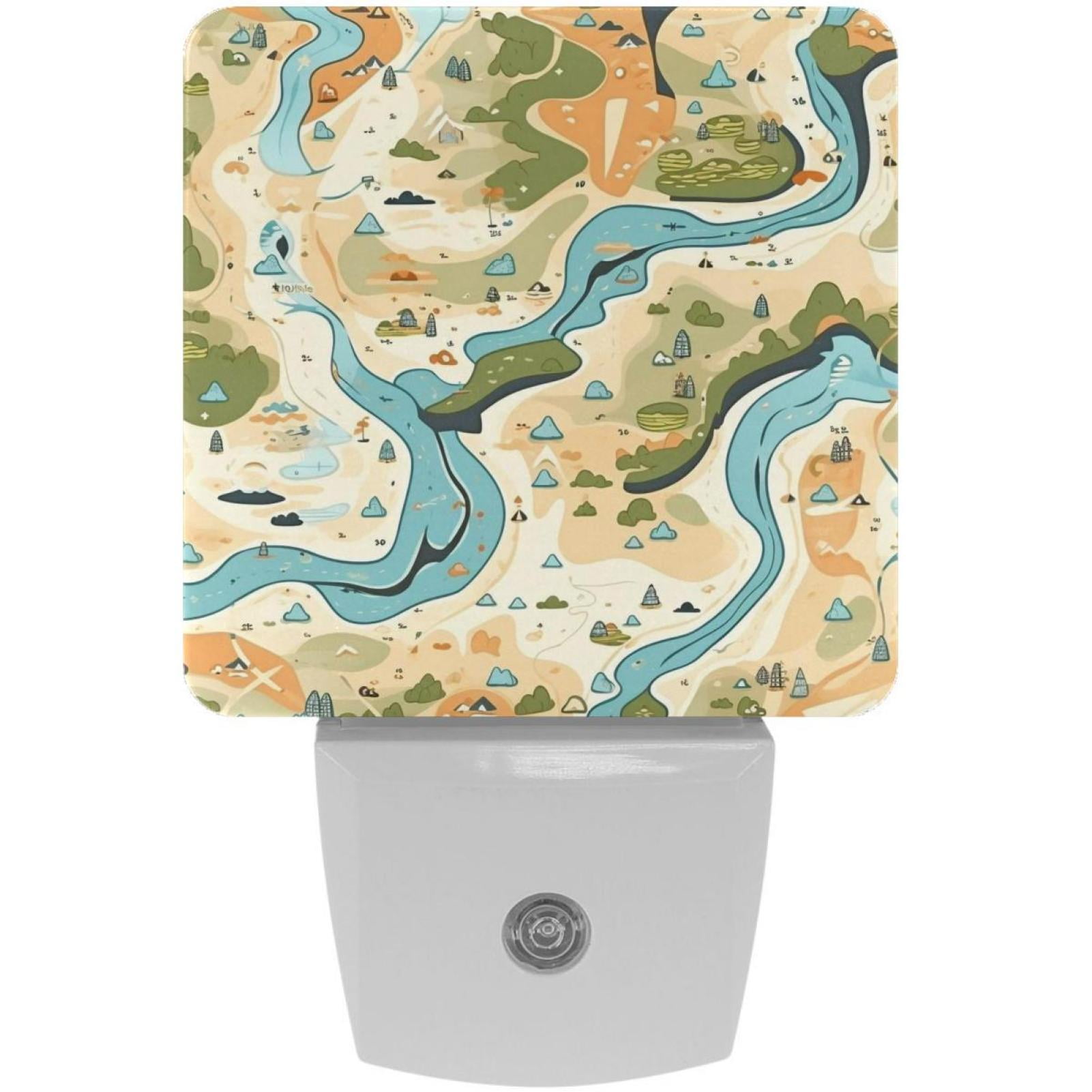 Map LED Square Night Lights - Stylish and Energy-Efficient Lighting ...