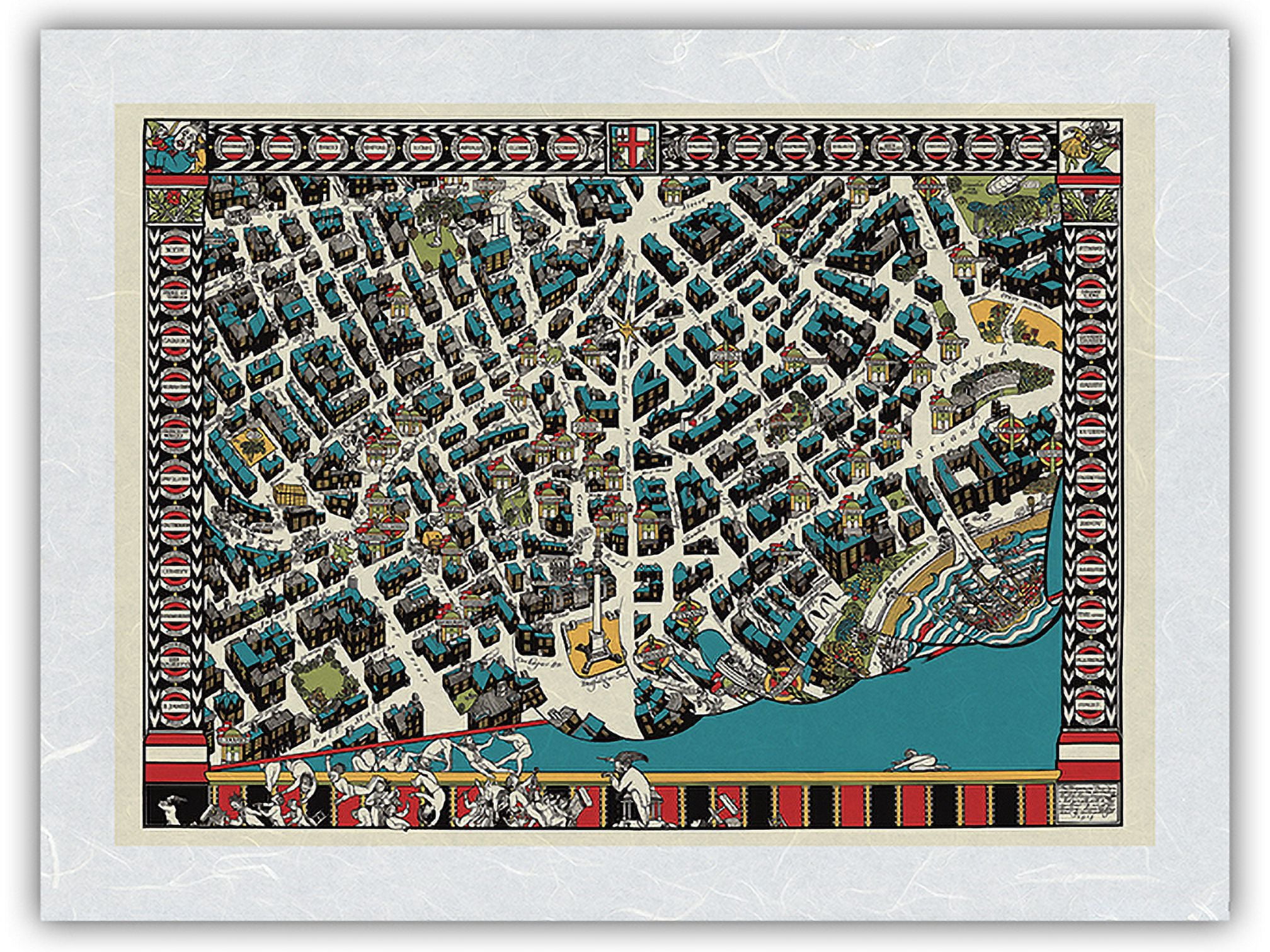 Map of London England Theatreland District - Vintage Pictorial Map by ...