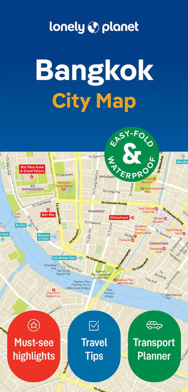 Compact City Planning Maps Lonely Planet Bangkok City Map: Durable ...
