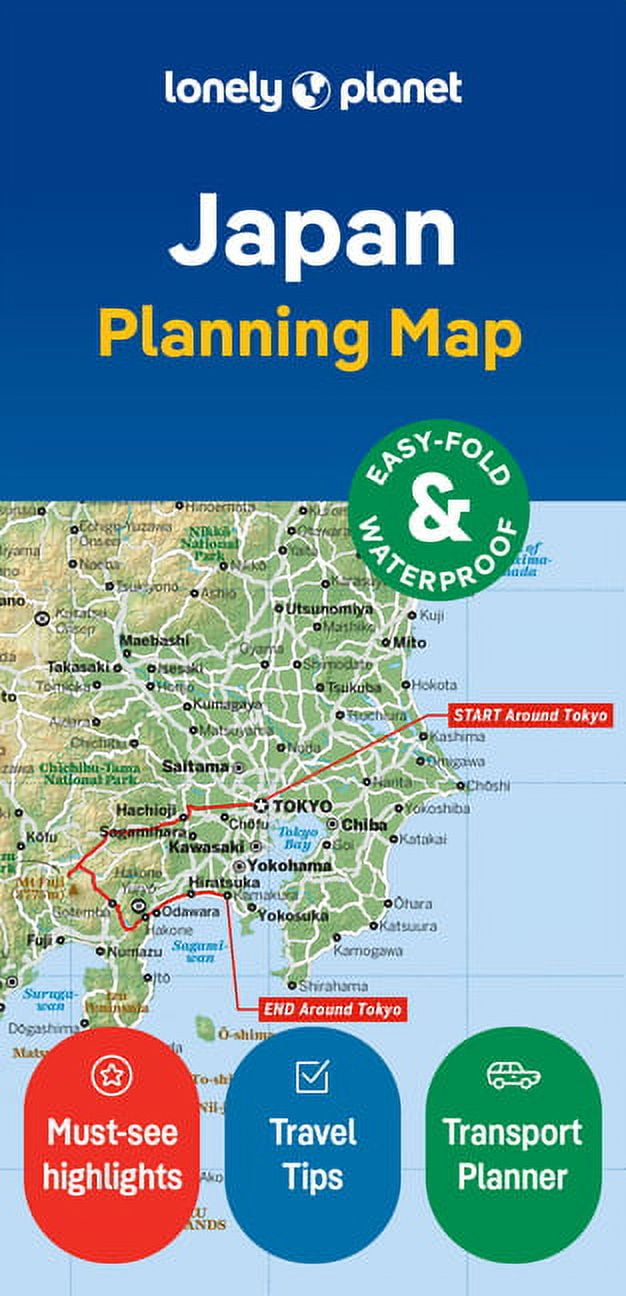 Map Lonely Planet Japan Planning Map: Durable, Waterproof, Easy-Fold ...