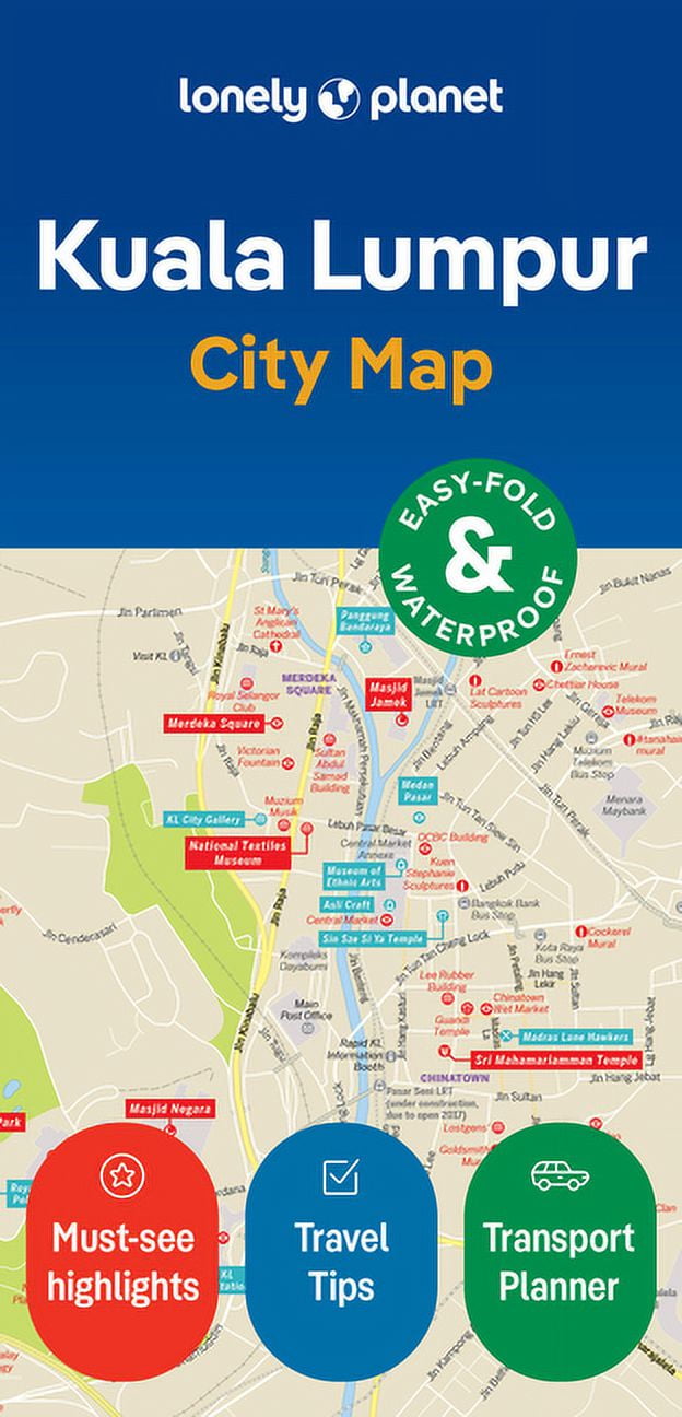 Compact City Planning Maps Lonely Planet Kuala Lumpur City Map: Durable ...