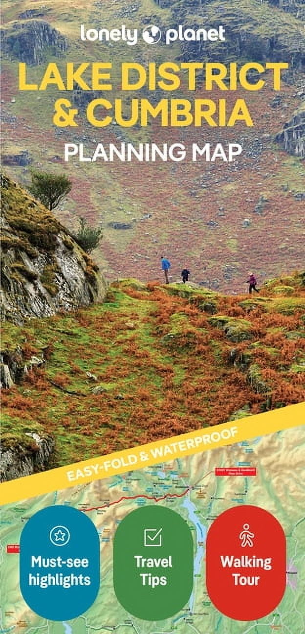 Map Lonely Planet Lake District & Cumbria Planning Map, (Paperback ...