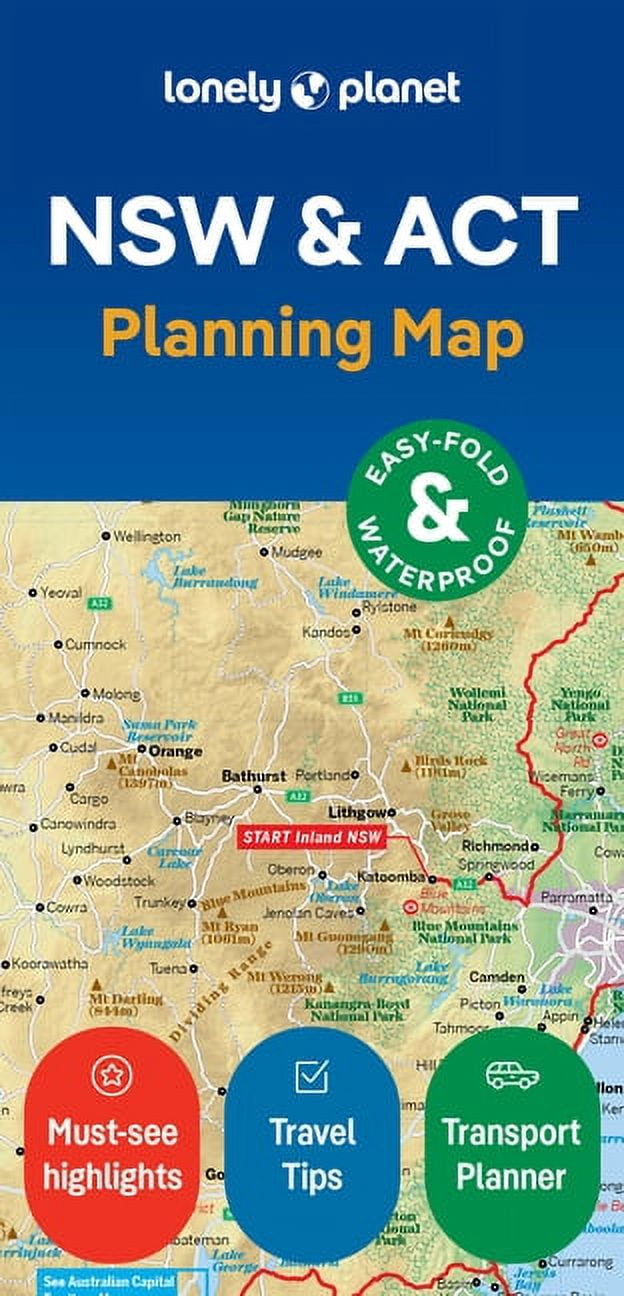 Map Lonely Planet New South Wales & ACT Planning Map, (Paperback ...