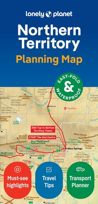 Map Lonely Planet Northern Territory Planning Map, (Paperback ...