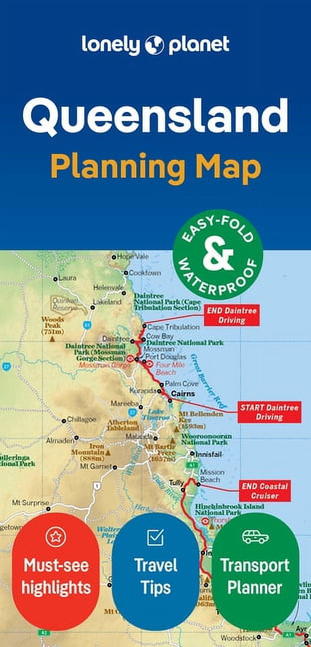 Map Lonely Planet Queensland Planning Map, (Paperback) - Walmart.com