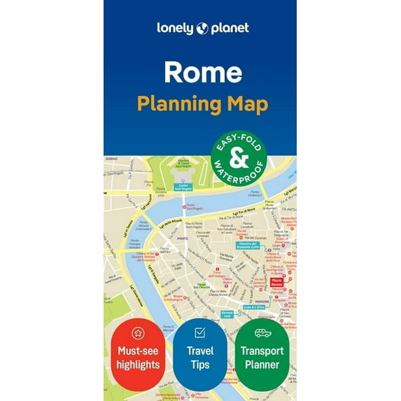 Map Lonely Planet Rome City Map, (Paperback) - Walmart.com