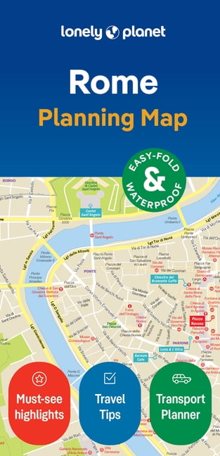 Compact City Planning Maps Lonely Planet Rome City Map: Durable ...