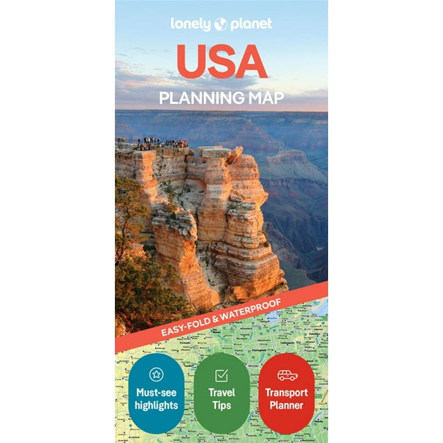 Map: Lonely Planet USA Planning Map (Edition 2) (Sheet map, folded ...