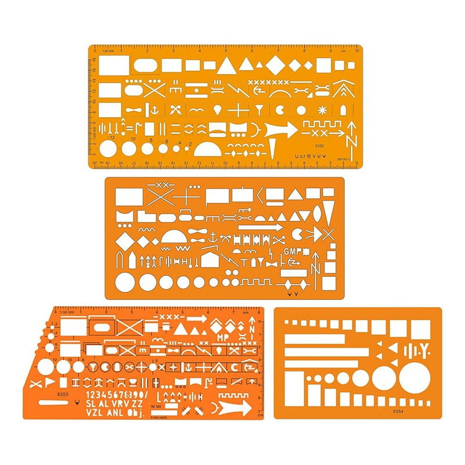 Map Marking Template Stencil Set - with 1:50,000 & 1:100,000 Scales for ...