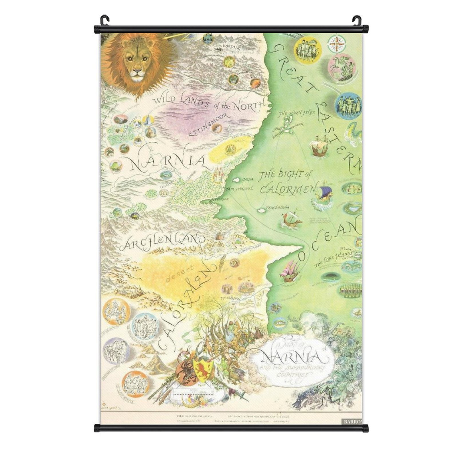 Map of Narnia Artworks Canvas Poster Canvas Hanging Picture for Living ...