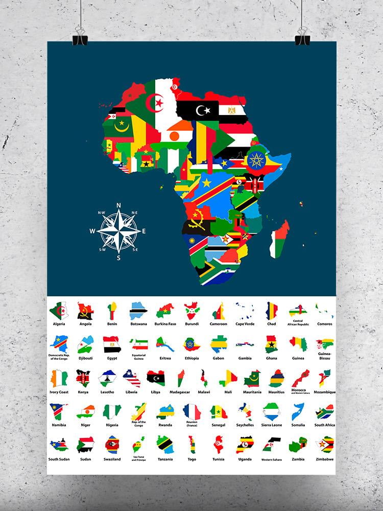 Map Of Africa. Poster -Image by Shutterstock - Walmart.com