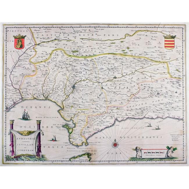 Map Of Andalusia Spain By Willem And Or Joannes Blaeu Published ...