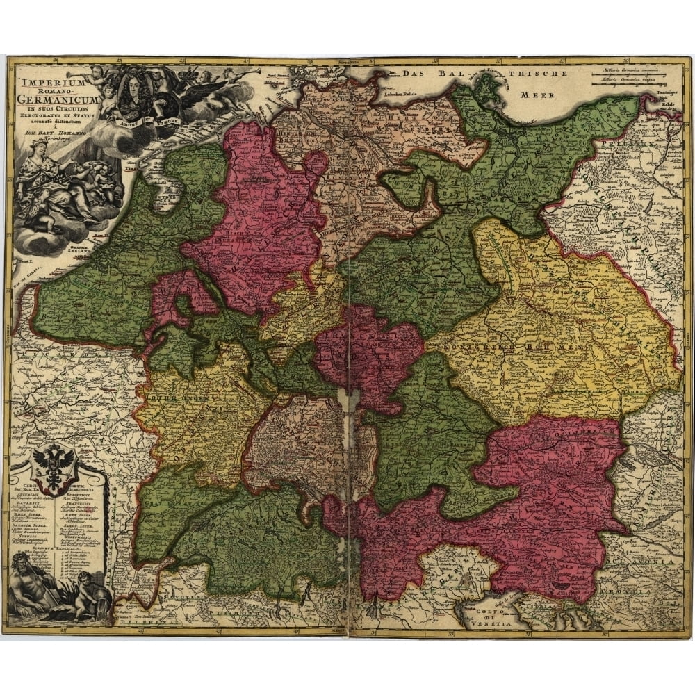 Map Of German States History (36 x 24) - Walmart.com