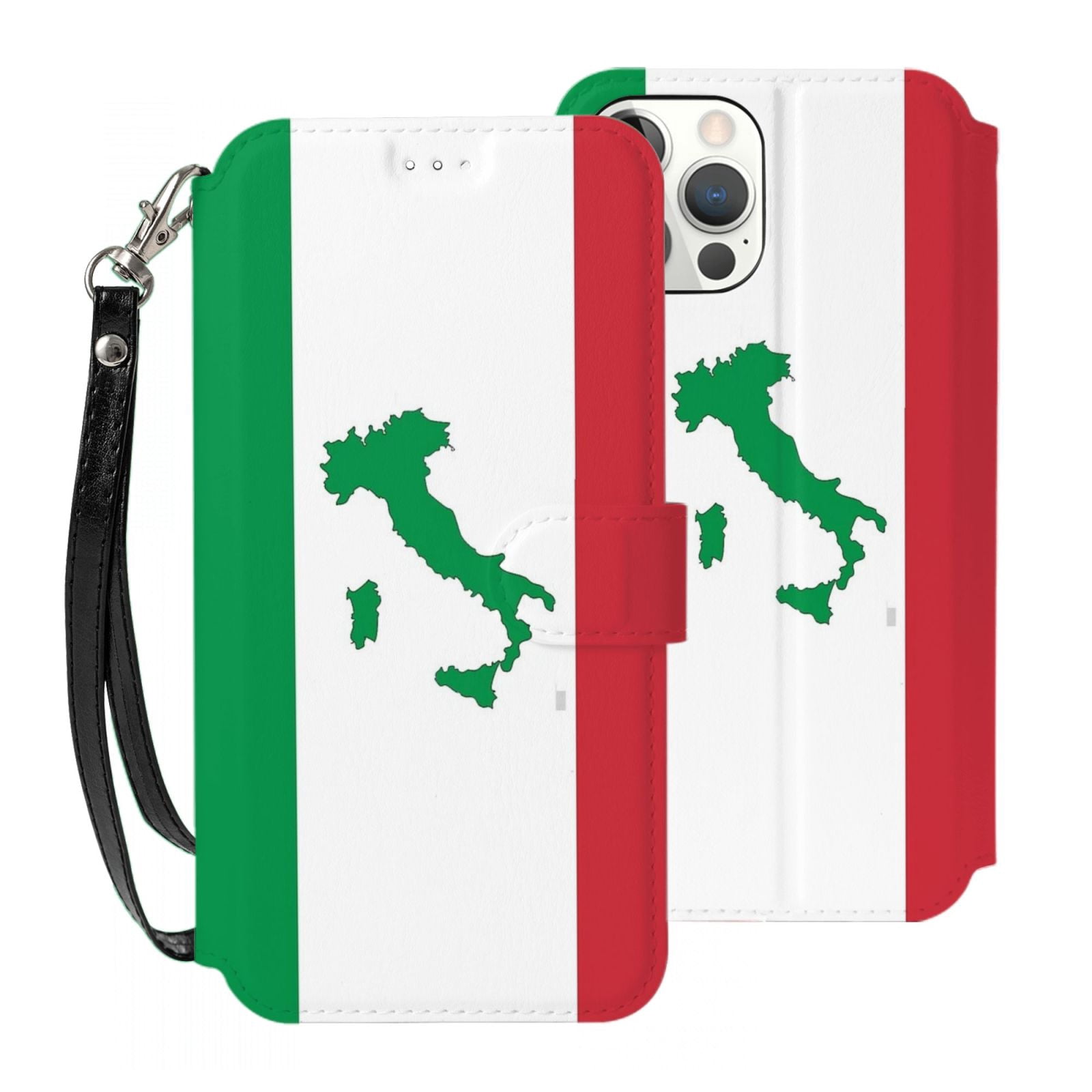Map Of Italy - Italian Flag Leather Wallet Phone Case Wallet Case for ...