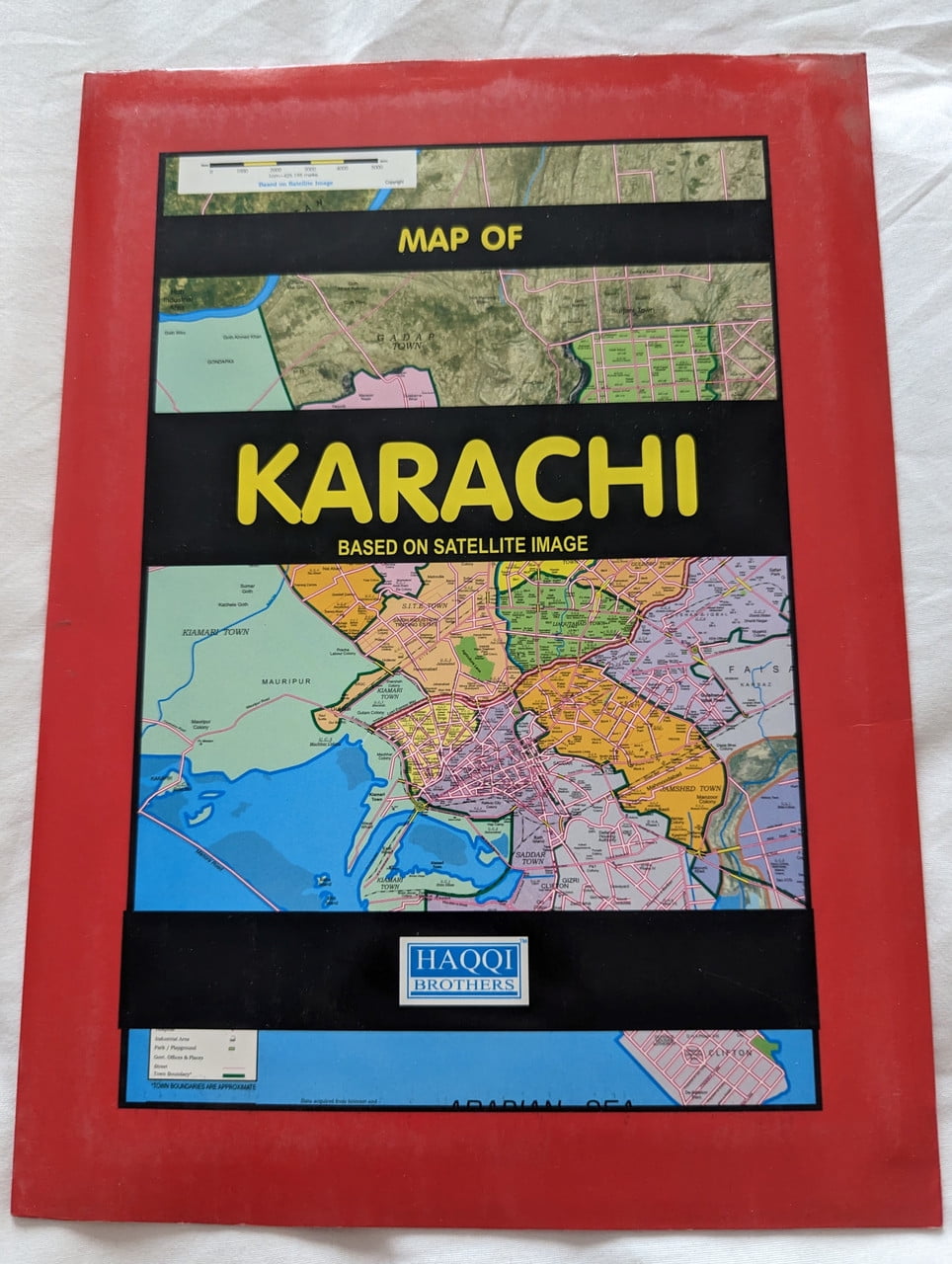 Map Of Karachi City Pakistan Based on Satellite Image / HAQQI BROTHERS ...