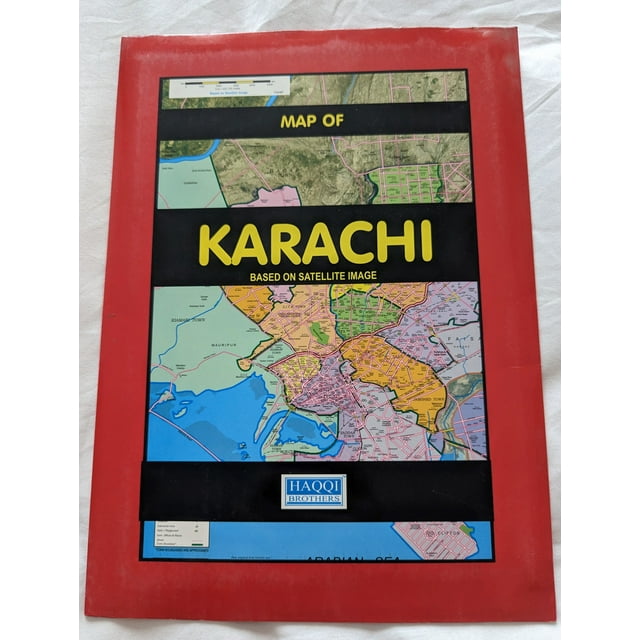 Map Of Karachi City Pakistan Based on Satellite Image / HAQQI BROTHERS ...