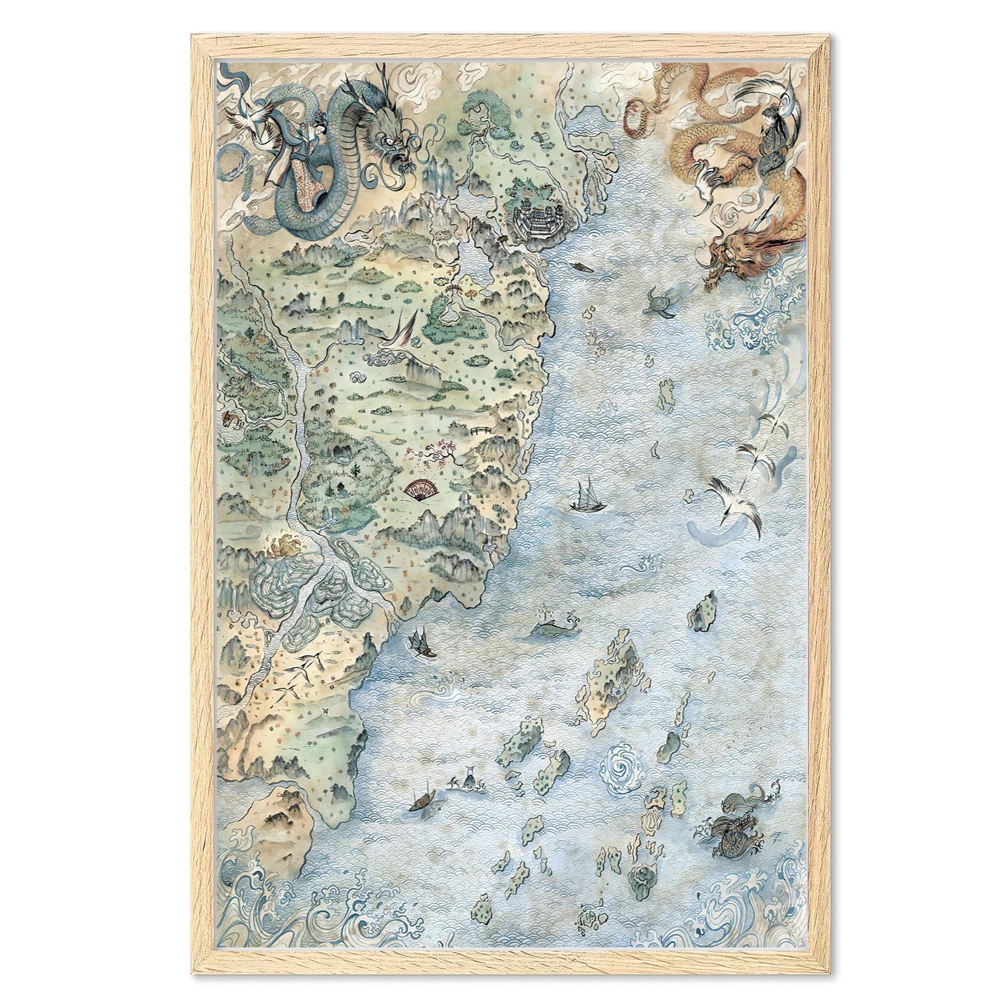 Map Of L5R Rokugan Map Wall Art, Old Maps Wall Art, Decorative Wall Art ...