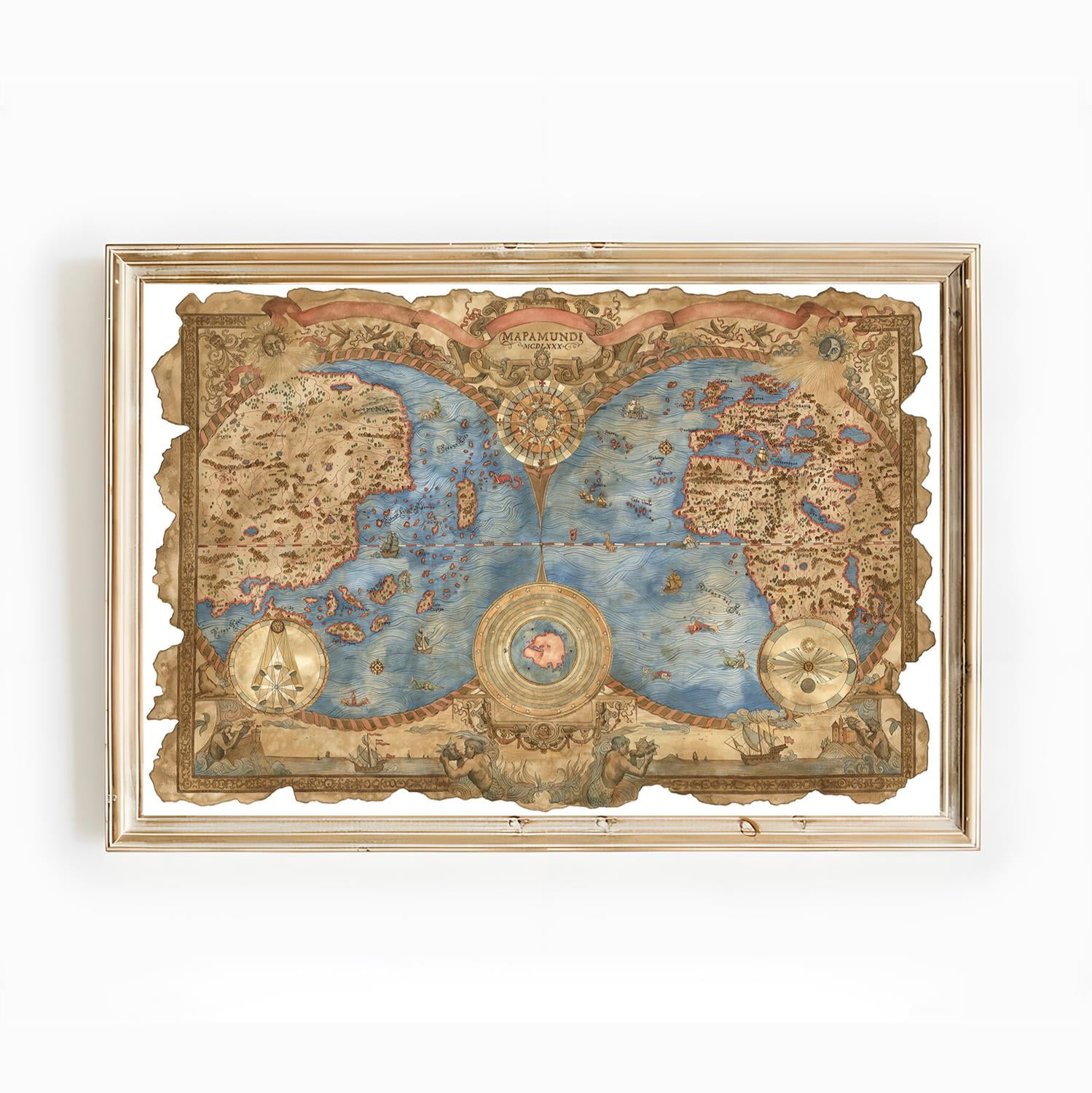 Map Of Puy du Fou Columbus Map Wall Art, Old Maps Wall Art, Decorative Wall Art, For Living Room ...