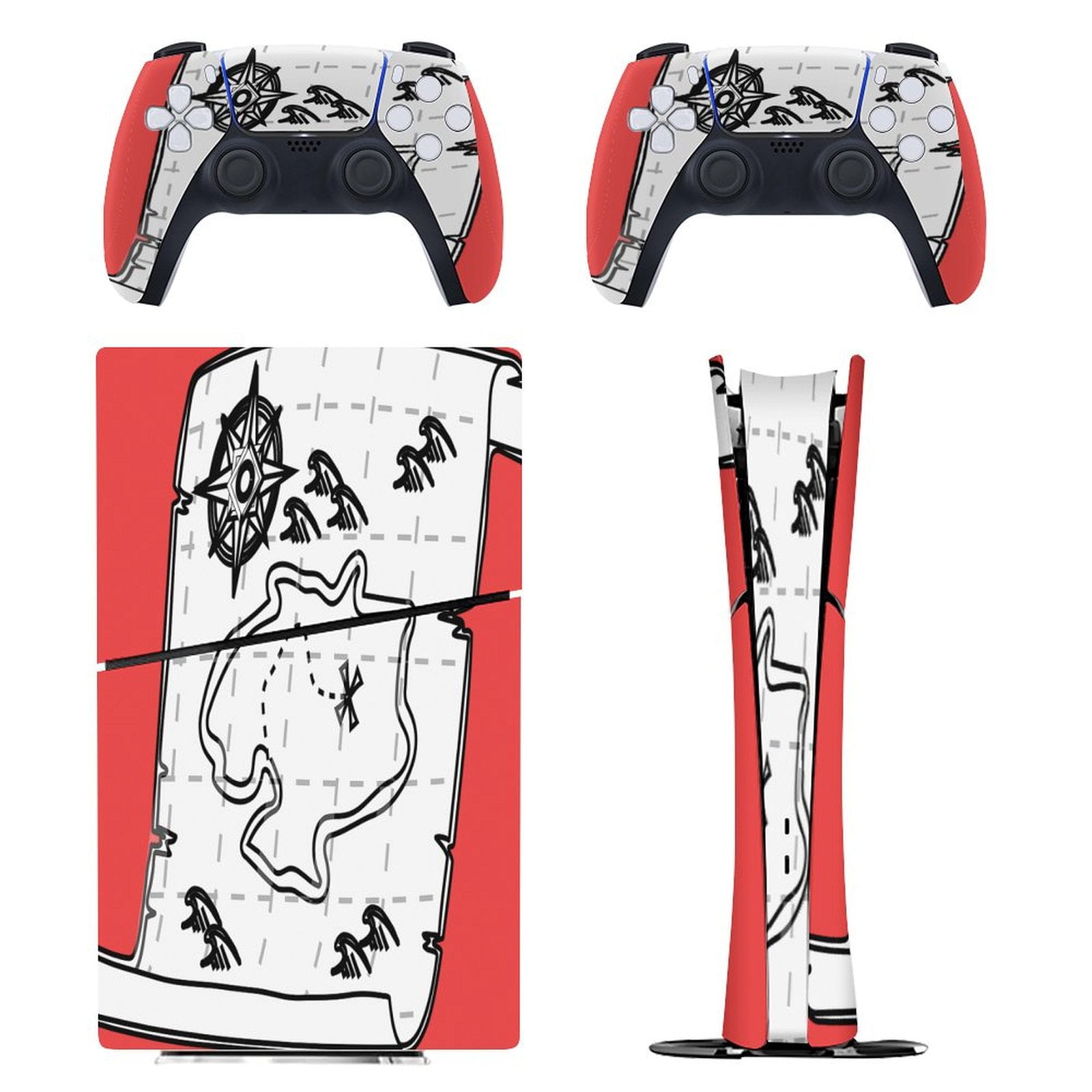 Map PS5/PS5 Slim Digital Disc Skin Sticker For Console And Controller ...