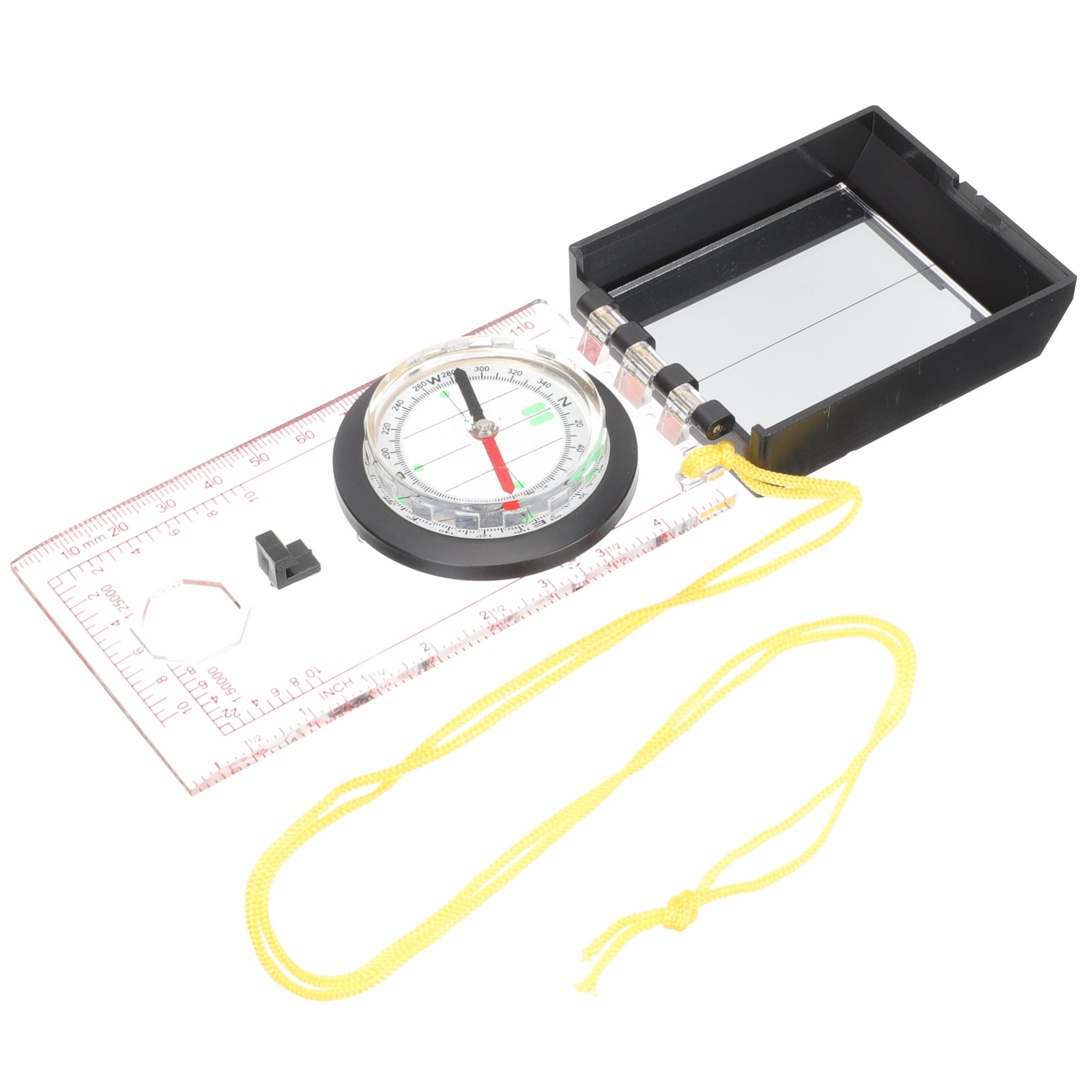 Map Ruler Compass 2 Pieces Outdoor Mapping Tool Multitools Acrylic ...