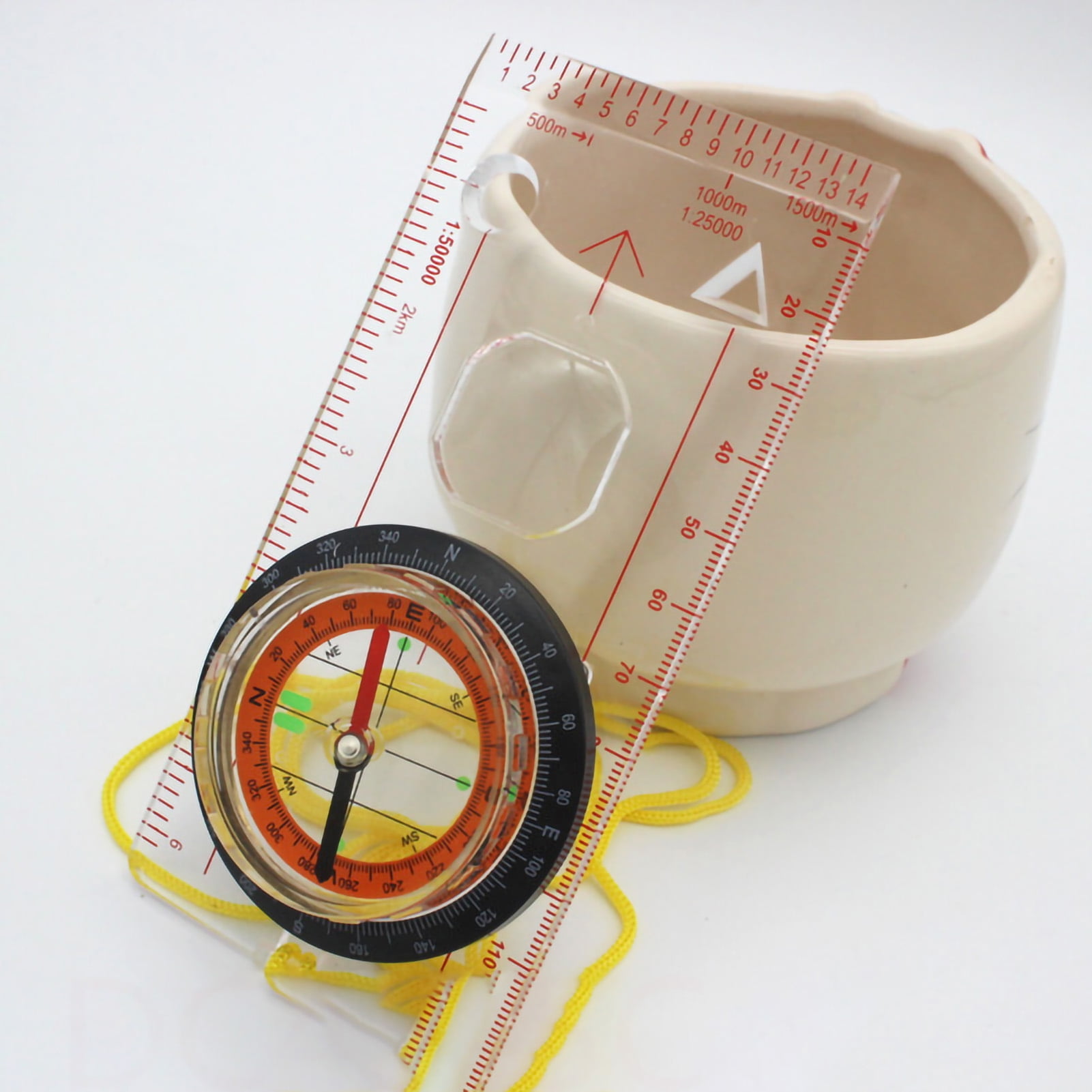 Map Ruler Plastic Portable Multiple Scales Accurate Orienteering ...