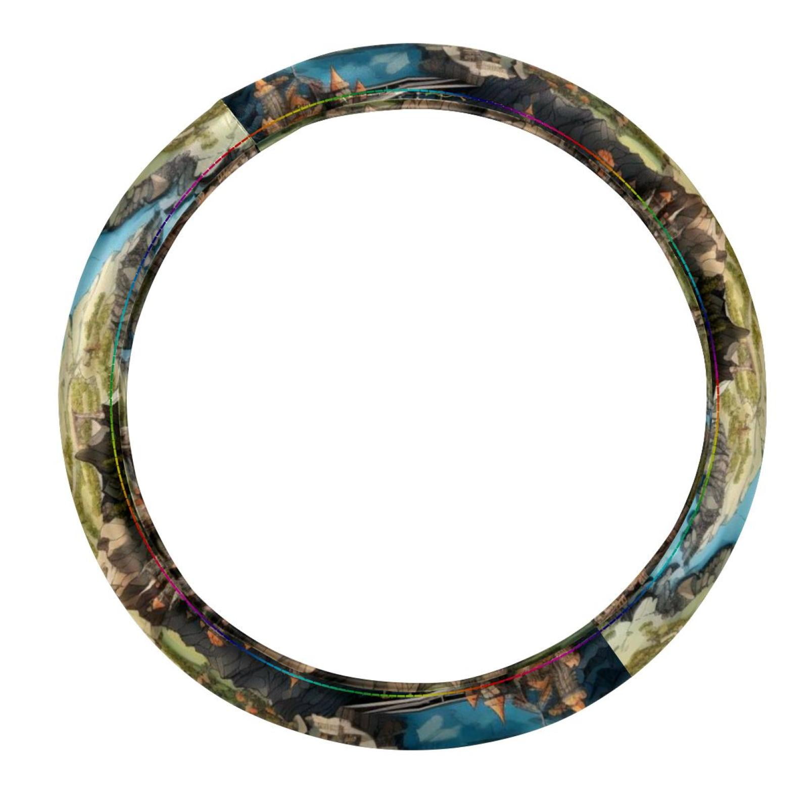 Map Section 14.5 Inch Car Wheel Cover, Printing Design, PVC Leather ...