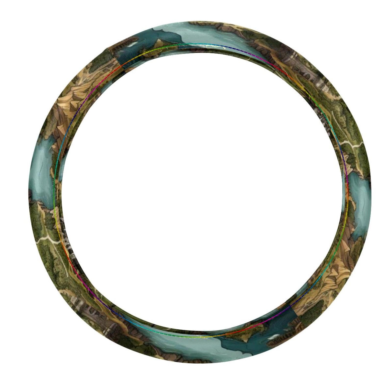 Map Section 14.5 Inch Printing PVC Leather Car Wheel Cover Auto ...