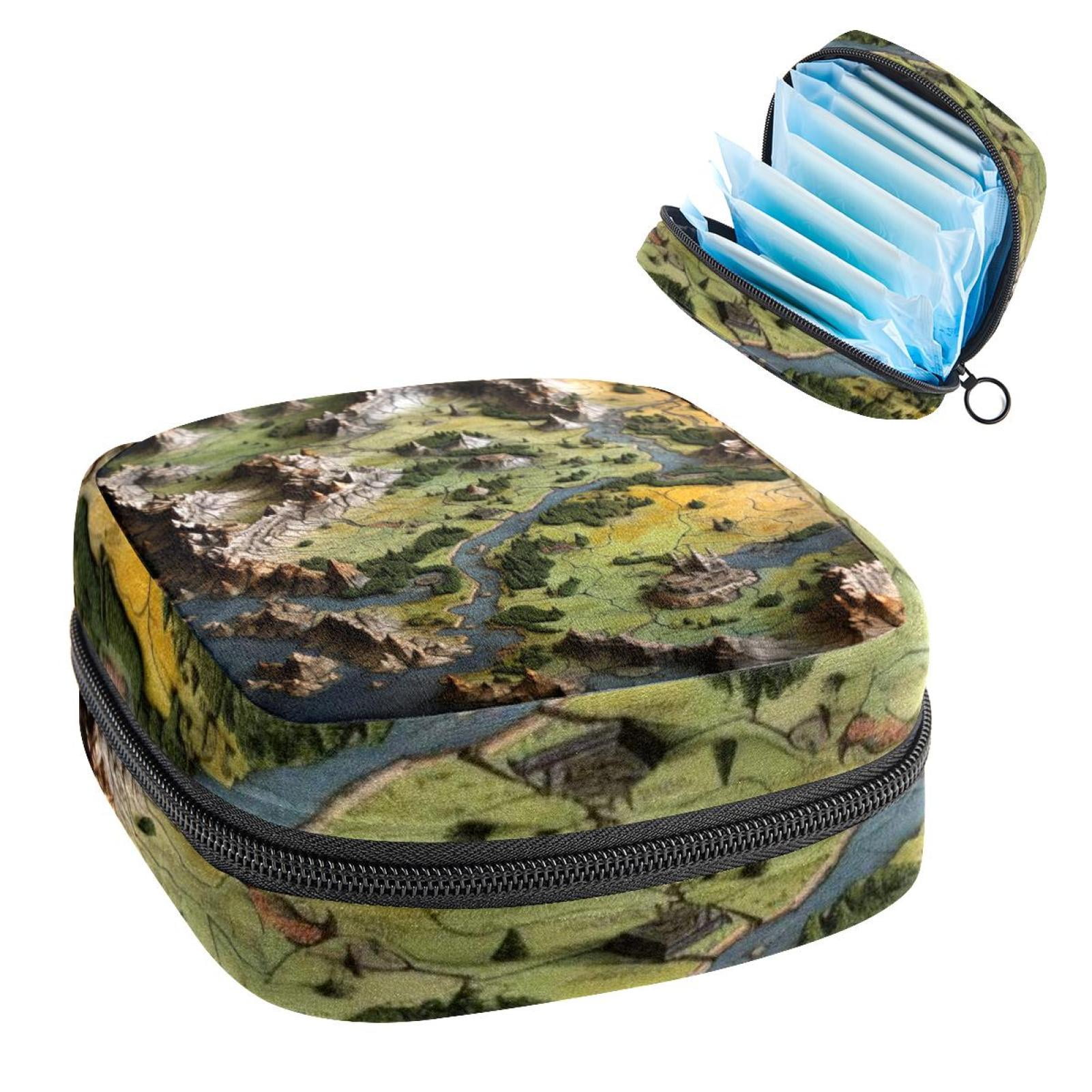 Map Section Pad Bag Period Pouch Travel Pouch Women Small Stationary ...