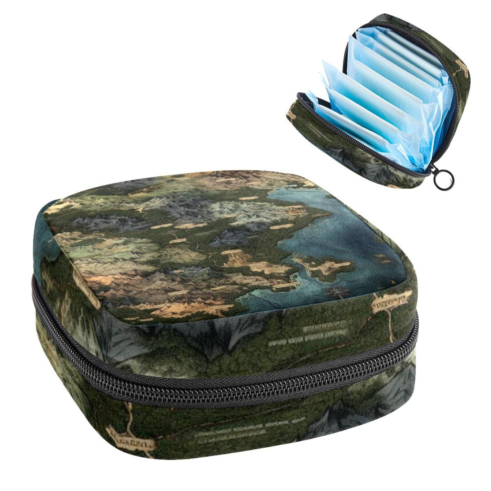 Map Section Sanitary Napkin Pouch Storage Bag Small Jewelry Oxford ...