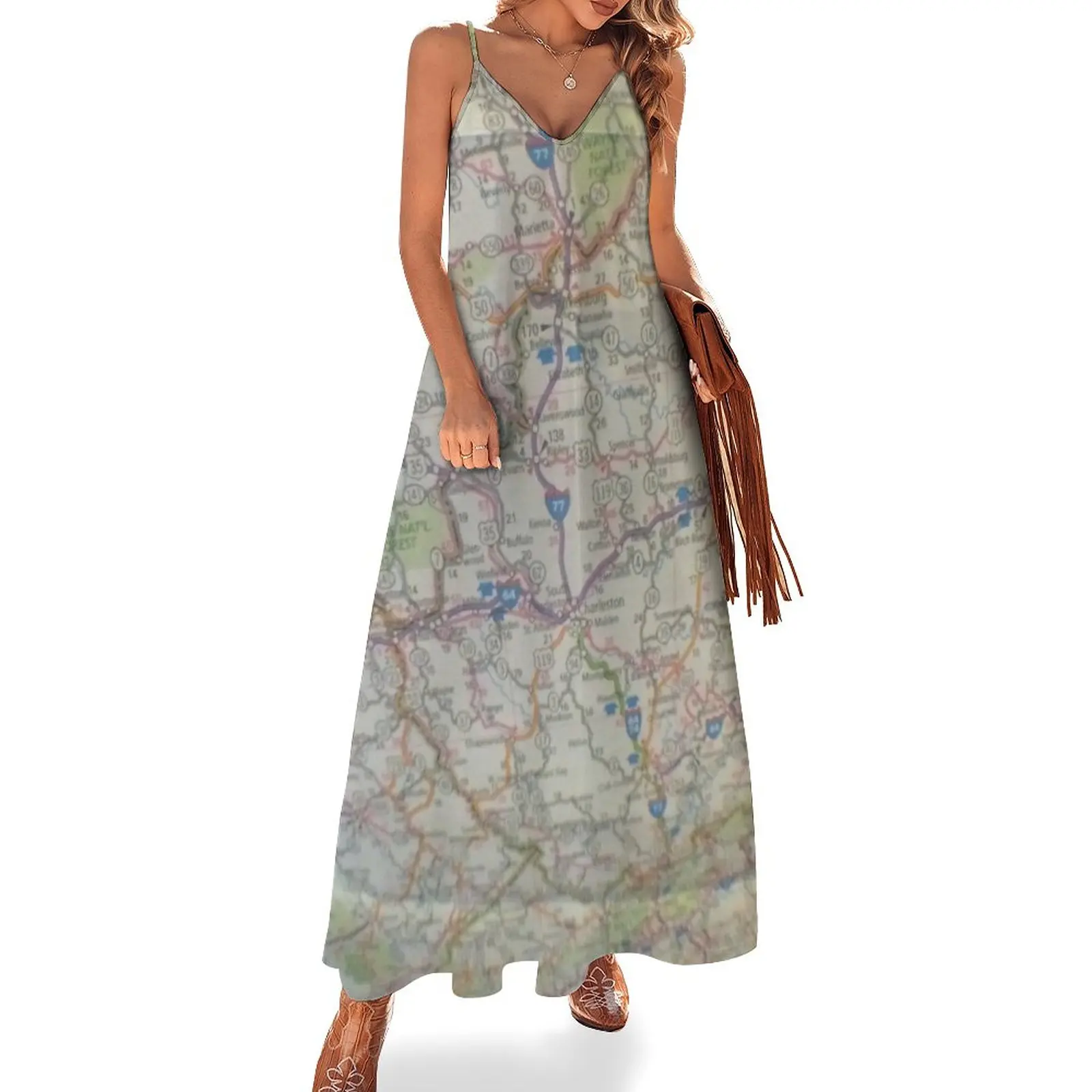 Map Sleeveless Dress short dresses daring fairy dress clothes for women ...