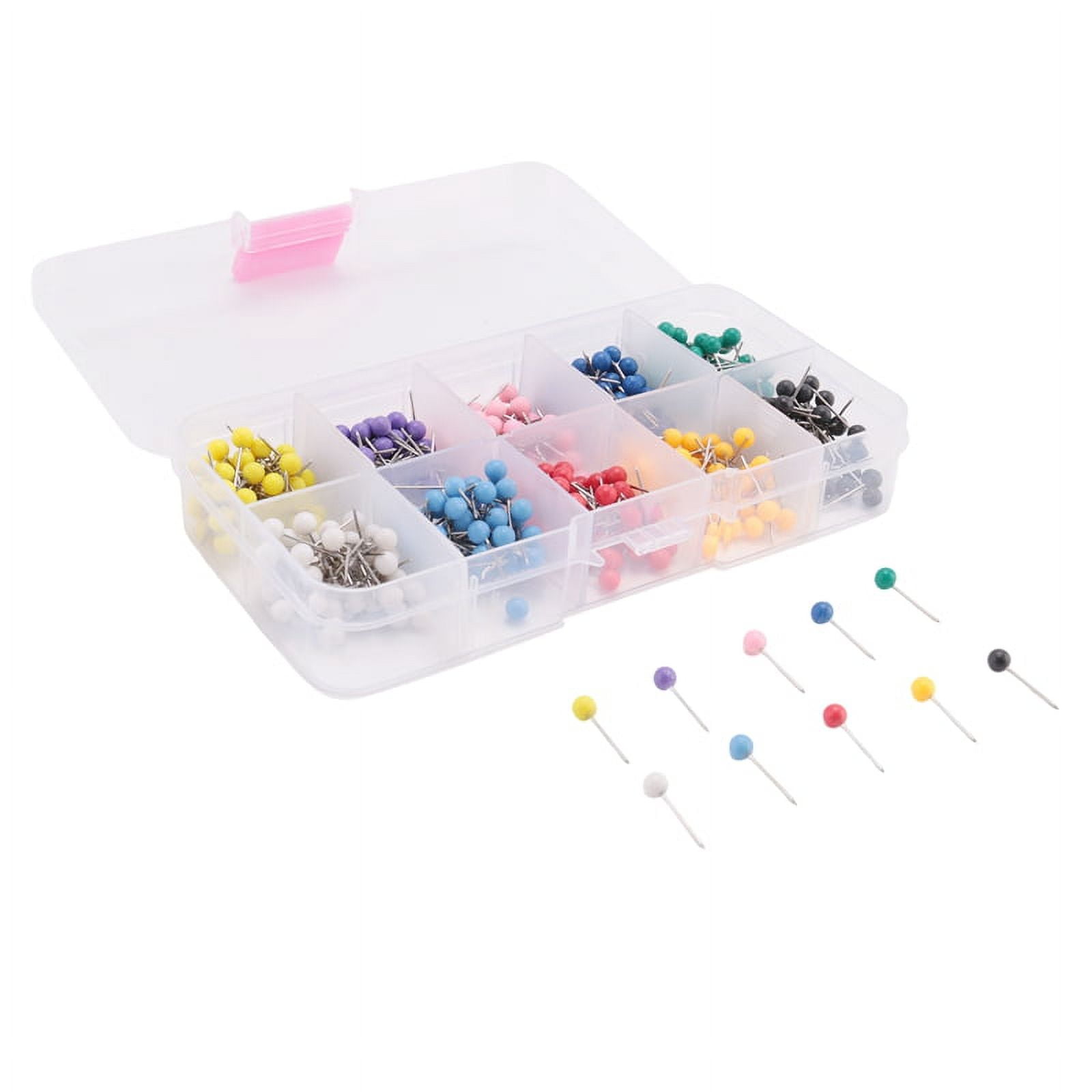 Map Tacks Push Pins Plastic Head with Steel Point, 4mm, 500 Pieces,500 ...