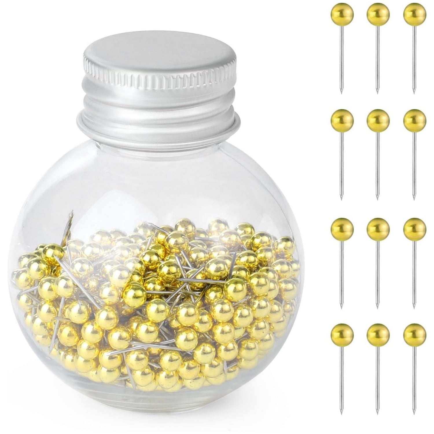 Map Tacks Push Pins Sewing Pins Round Beads Head Marking Pins 1/8 inch ...