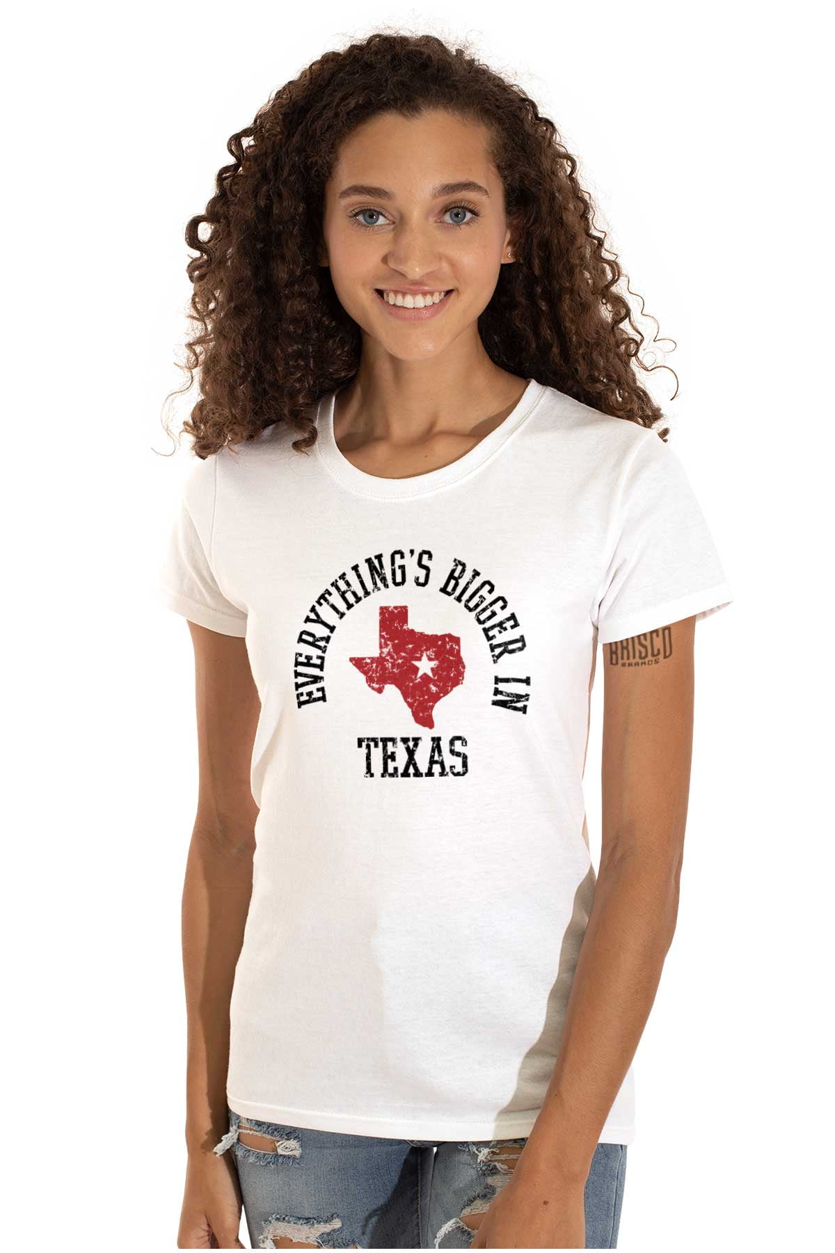 Bigger In Texas Lone Star State Pride Women's T Shirt Ladies Tee Brisco ...
