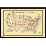 24x36 United States, USA, US Classic Elite Wall Map Mural Poster Folded ...