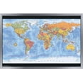Map - World Time Zones Wall Poster, 14.725" x 22.375", Framed - Walmart.com