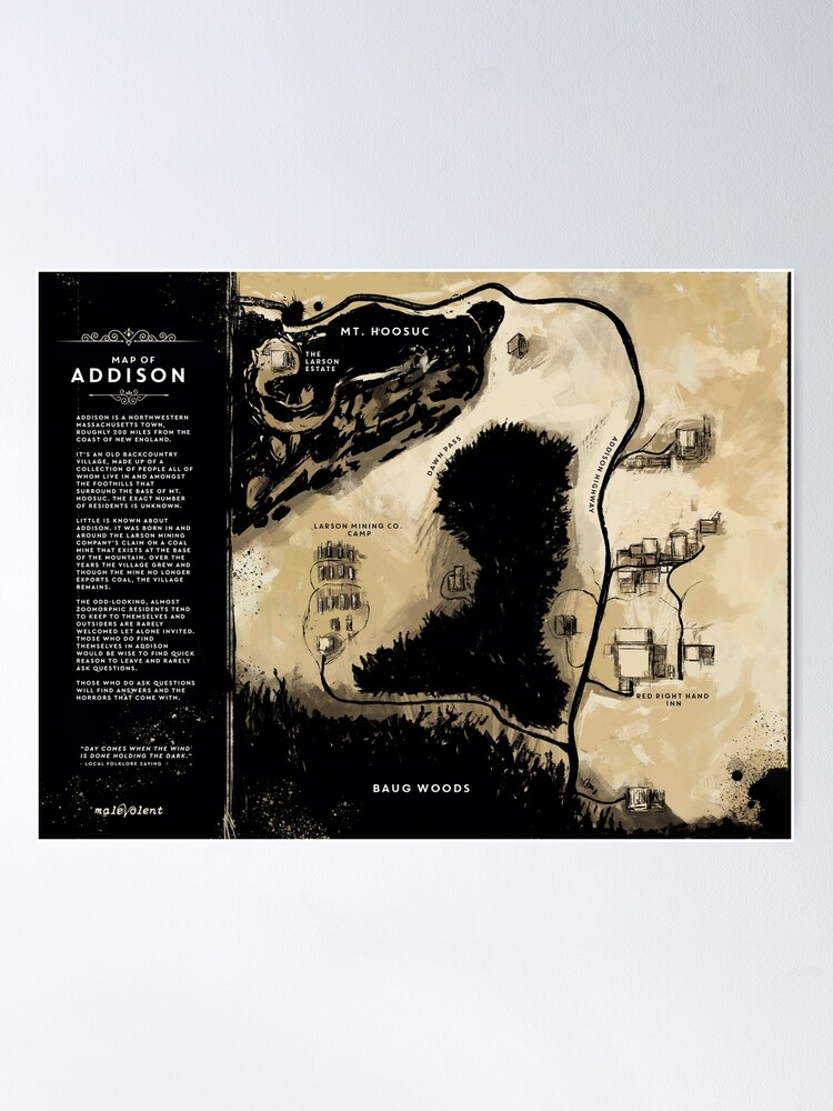 Map of Addison Poster - Walmart.com