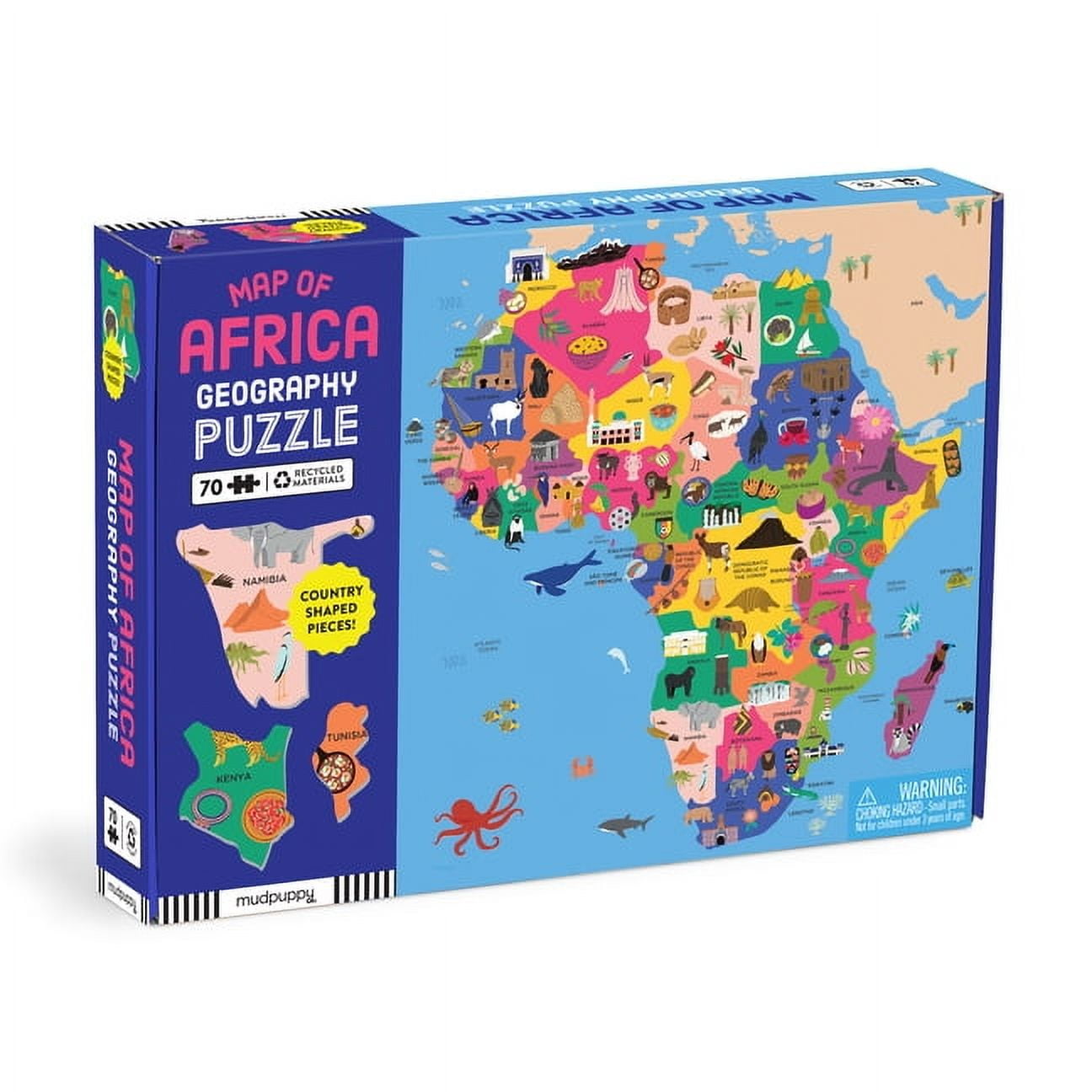 Map of Africa 70 Piece Geography Puzzle - Walmart.com