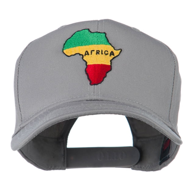 Map of Africa Embroidered Cap - Grey OSFM - Walmart.com