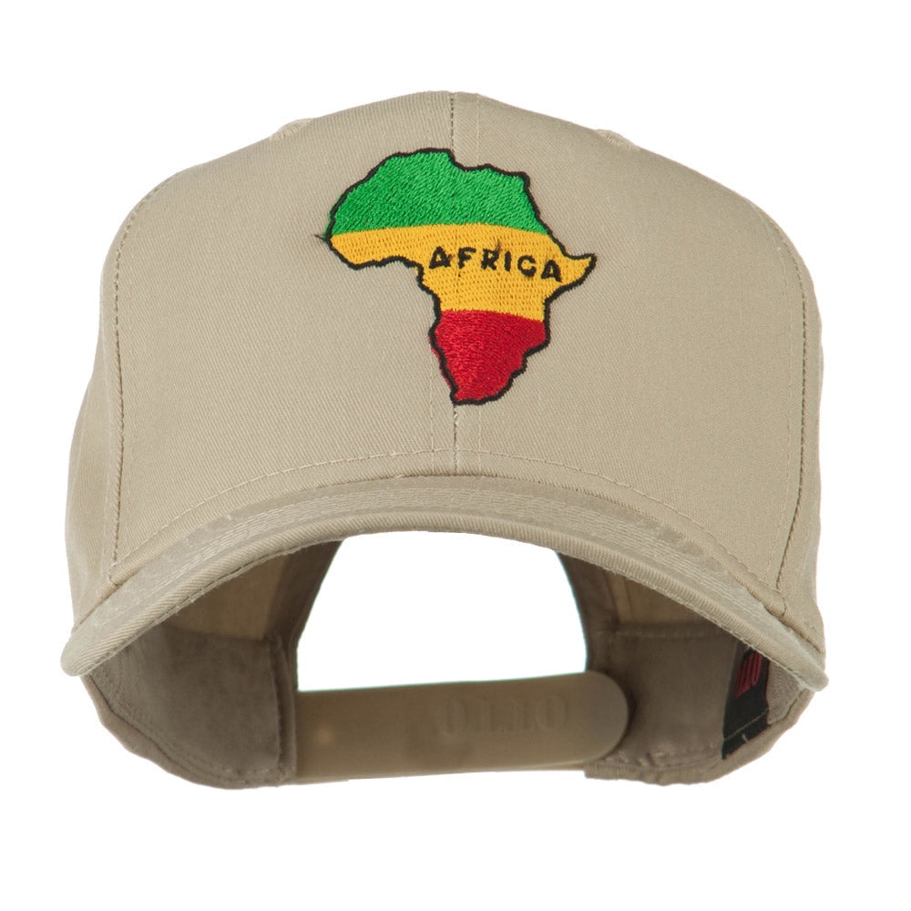 Map of Africa Embroidered Cap - Khaki OSFM - Walmart.com