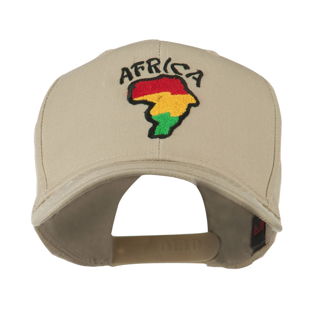 Map of Africa with Word Embroidered Cap - Khaki OSFM - Walmart.com