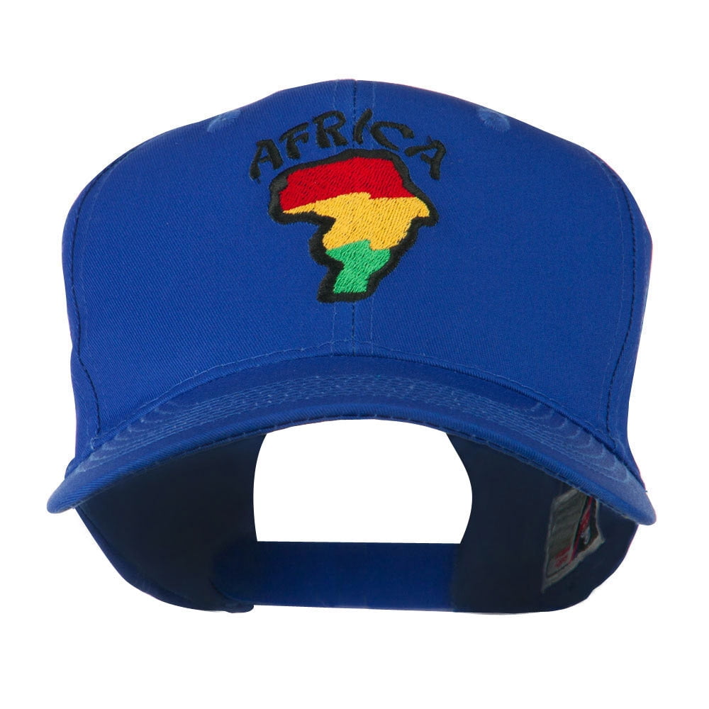 Map of Africa with Word Embroidered Cap - Royal OSFM - Walmart.com