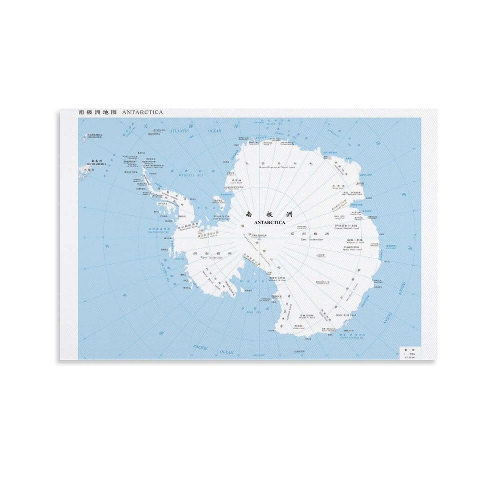 Map of Antarctica Canvas Art Poster and Wall Art Picture Print Modern ...